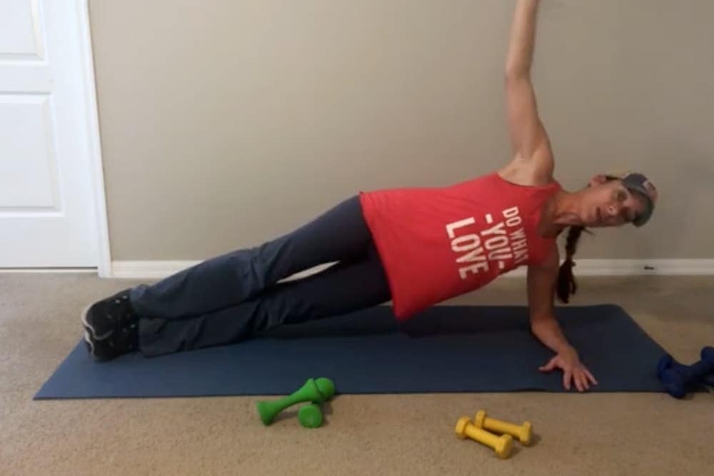 Side Planking Exercise with Weights - Kelley Ranaudo